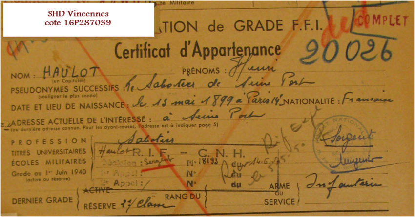 Henri HAULOT et la Seconde Guerre Mondiale… - Le Blog d'Antequam